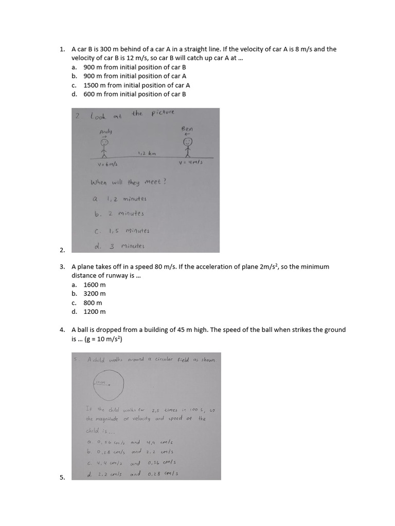 Motion Exercise - 2 | PDF