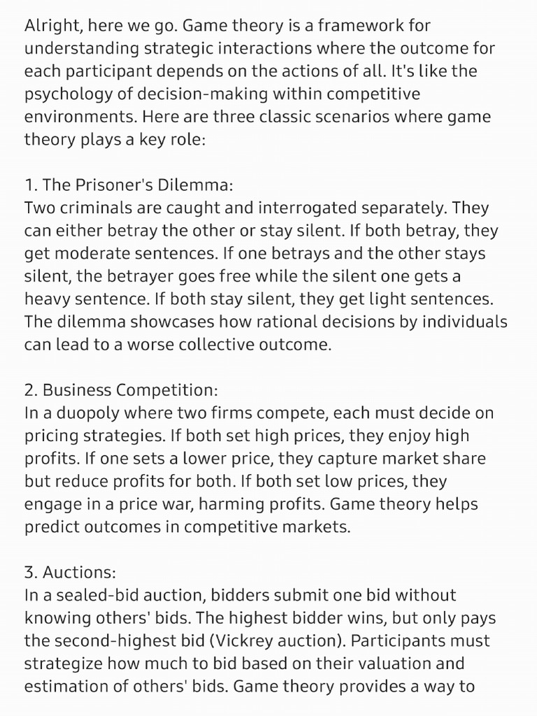 Game Theory explained by CoPilot_241006_134956 | PDF