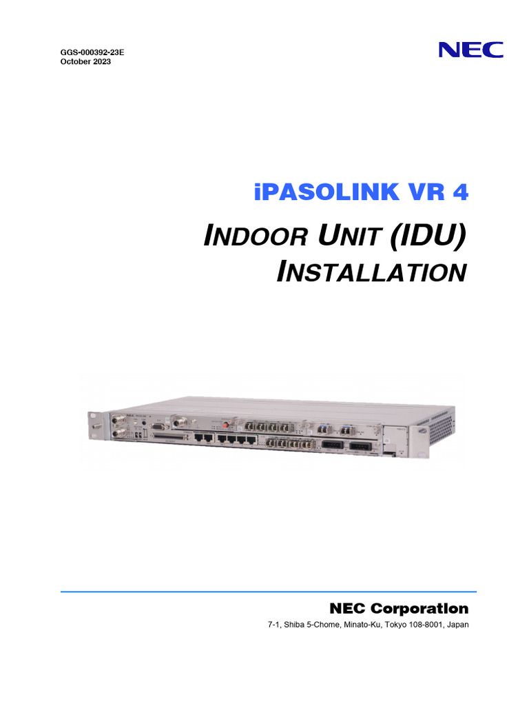 Ipaso vr4 03 GGS-000392-23E Idu | PDF
