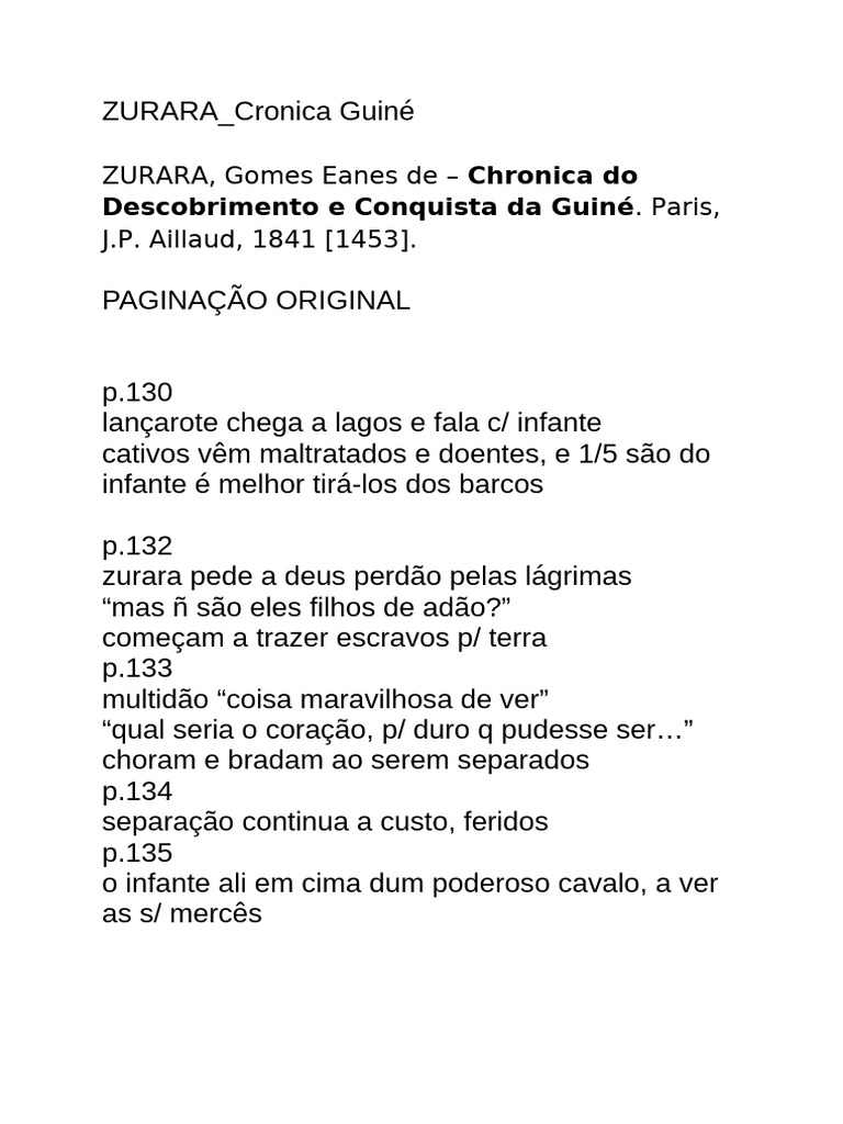ZURARA - Cronica Guiné | PDF