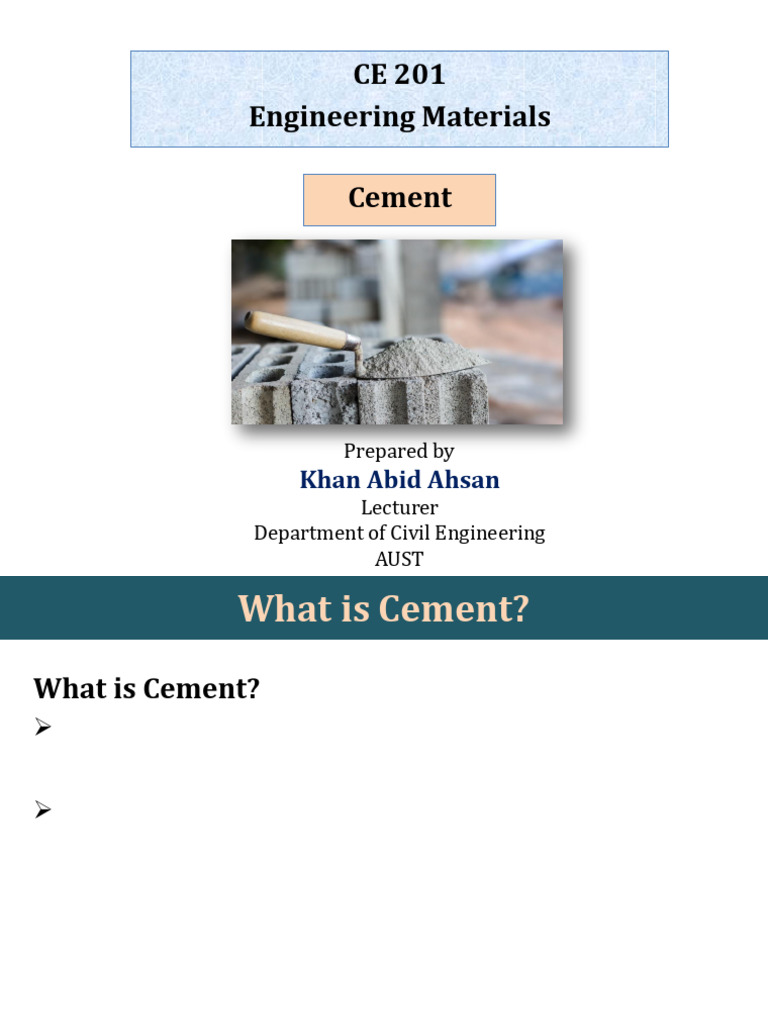 Cement Full S''20 | PDF
