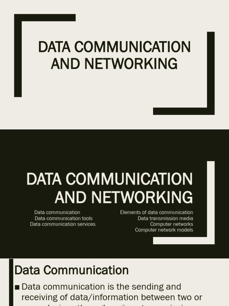 611 Data Communication and Networking | PDF