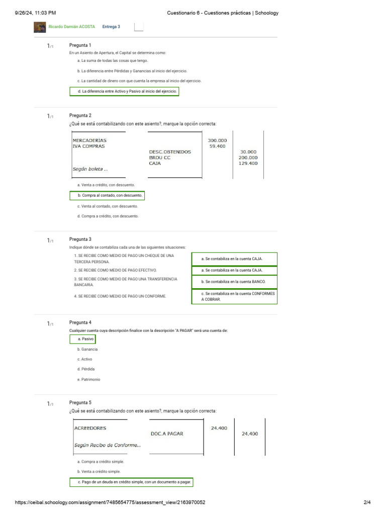 Cuestionario 6 | PDF