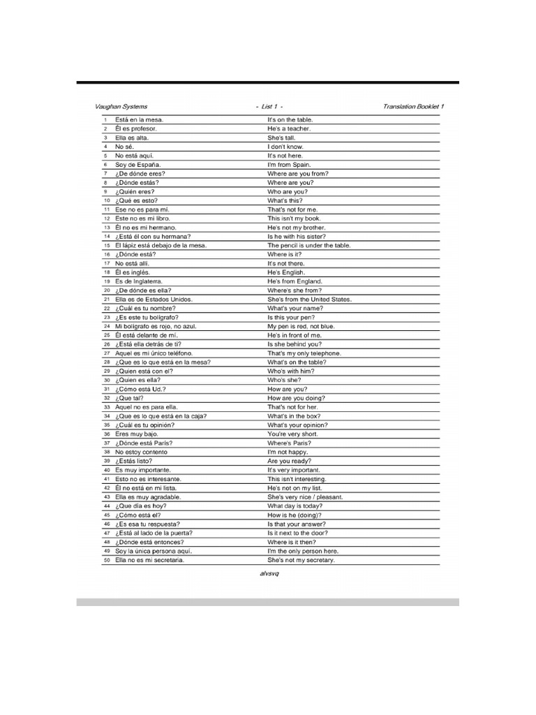 Booklet 1, List 1 | PDF