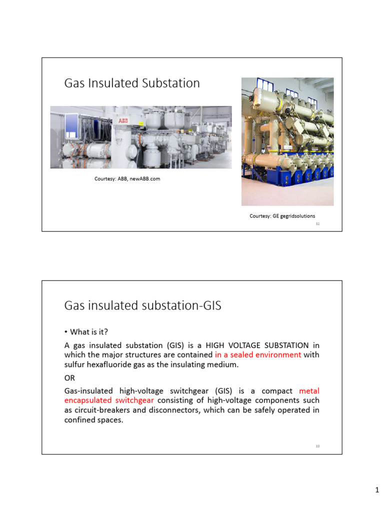 Handouts_Gas Insulated Substation | PDF