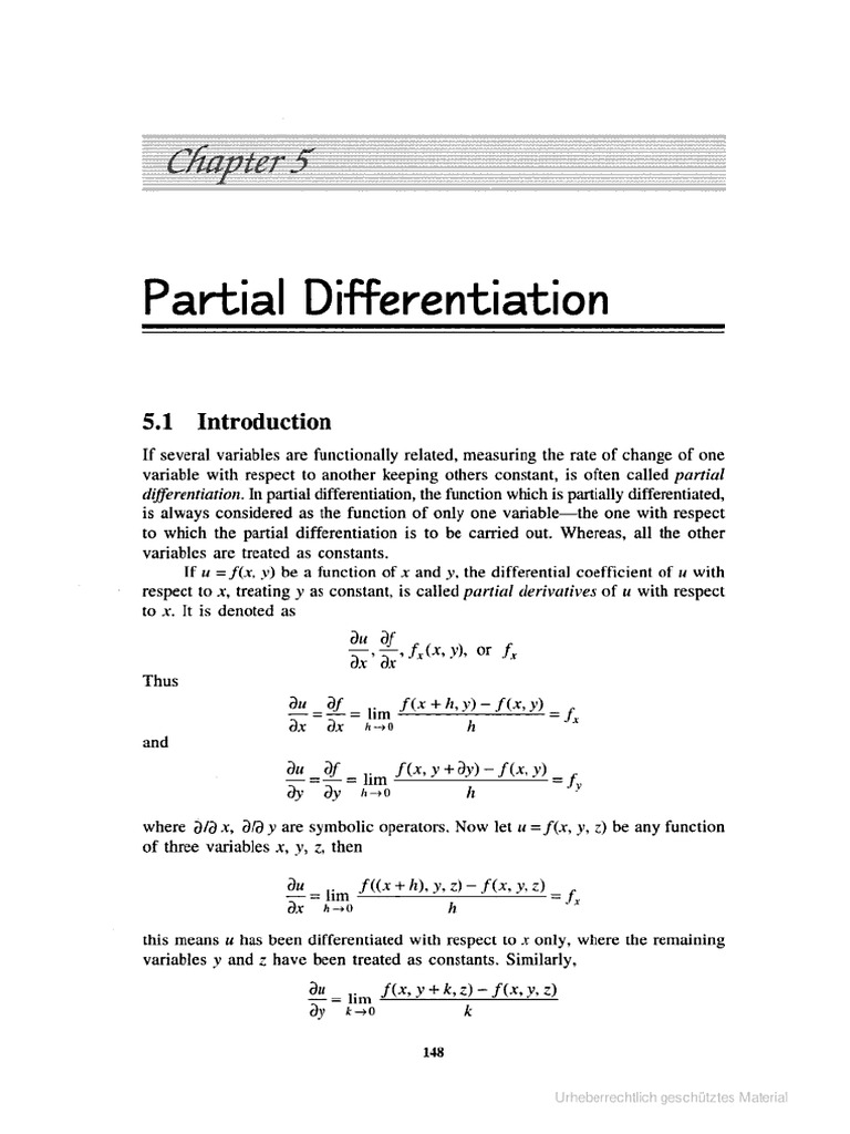 Partial Differentiation | PDF
