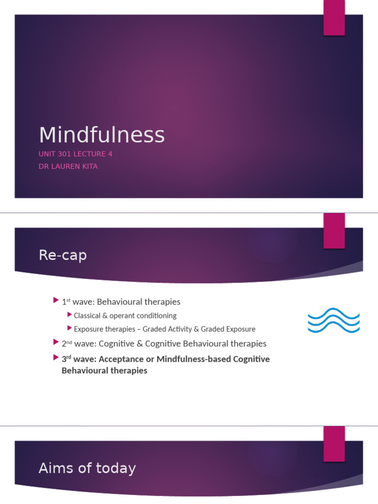 Lecture 4 Mindfulness | PDF