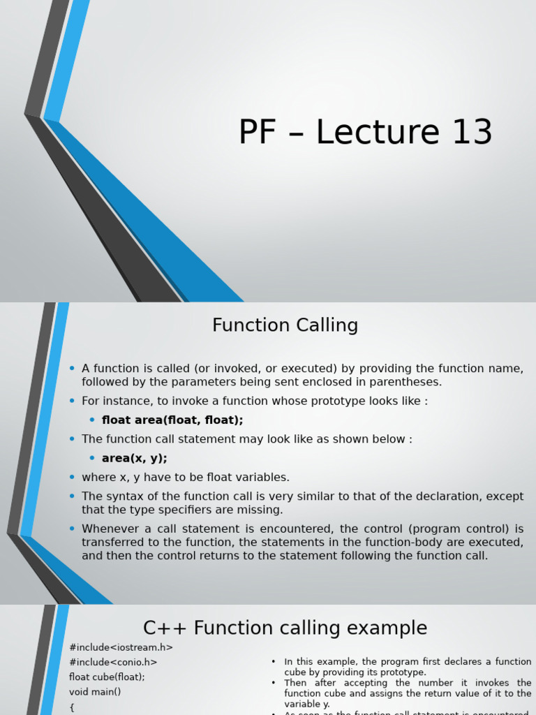 Lec-13 (Function Calling) | PDF