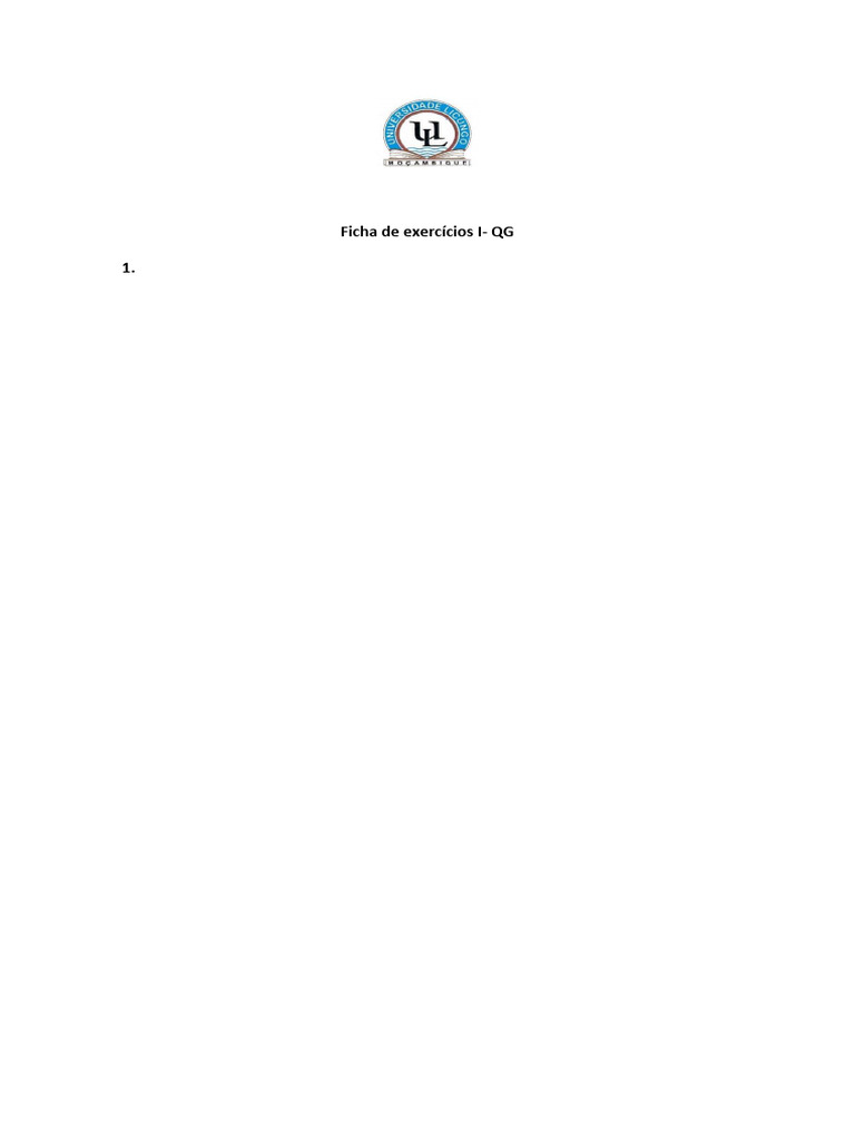 Ficha de Exercícios QG | PDF
