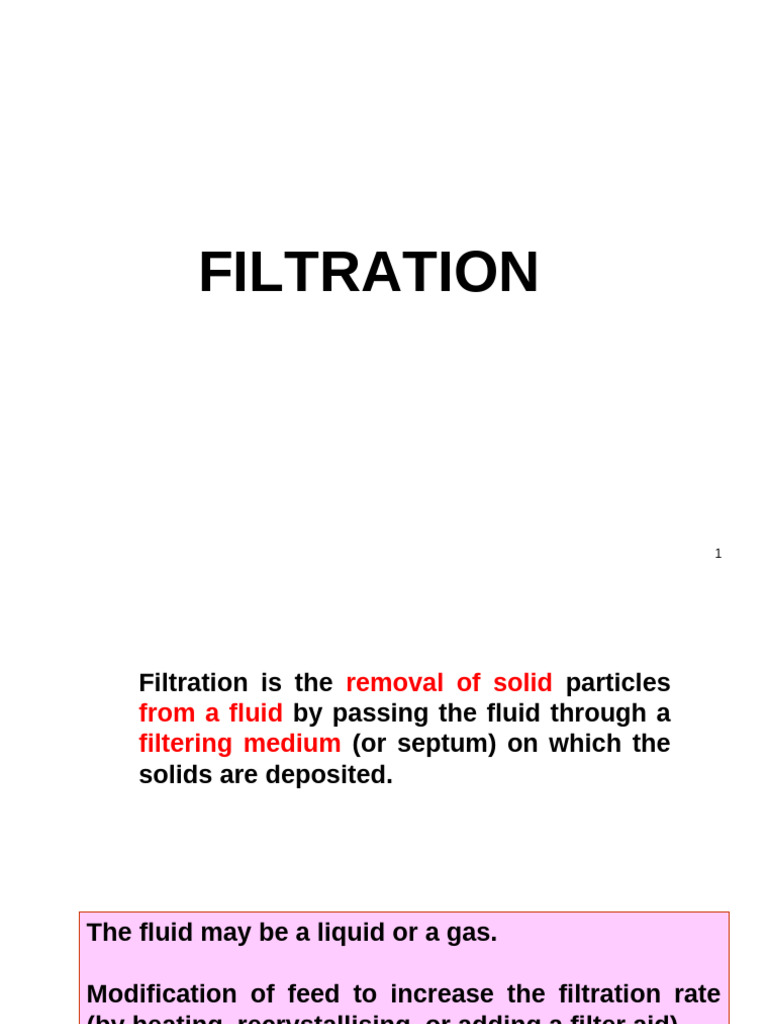 Filtration | PDF