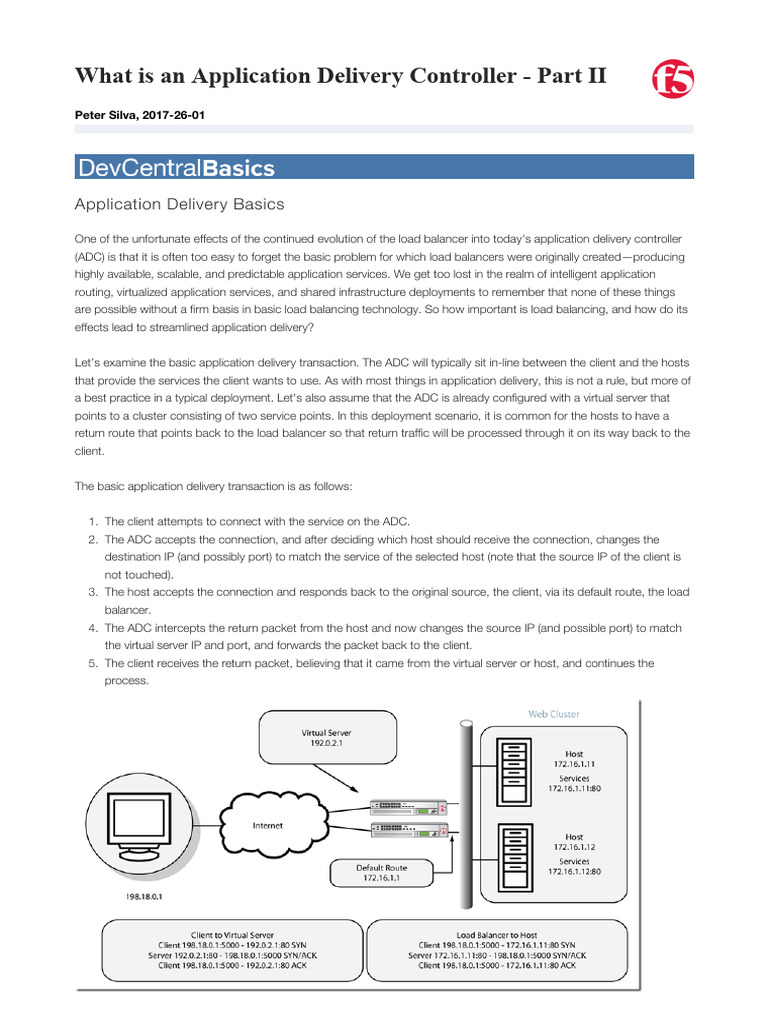 What is an Application Delivery Controller Part II | PDF