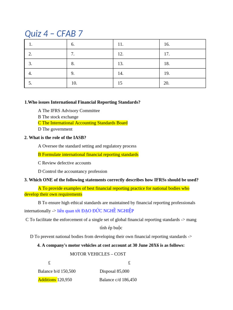 Quiz 4 | PDF