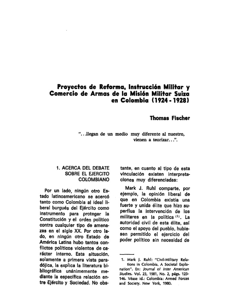 Proyectos de Reforma, Instrucción Militar y Comercio de Armas de La ...