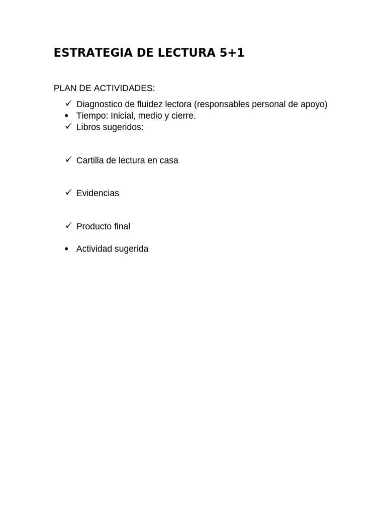 Estrategia de Lectura 5 | PDF