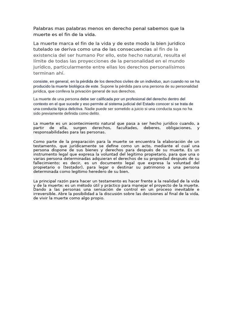 Breve análisis de la muerte para diapositiva tanalogia | PDF