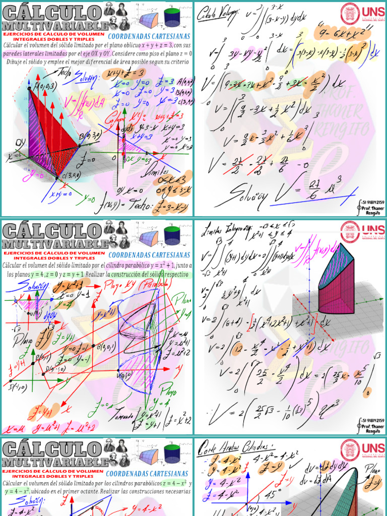 Clase 08 - Volumen Con Integrales Dobles y Triples - Cartesianas y ...