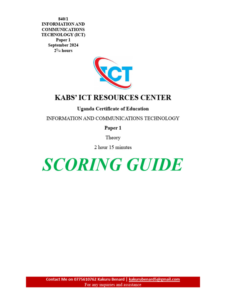 840-1 Scoring Guide | PDF