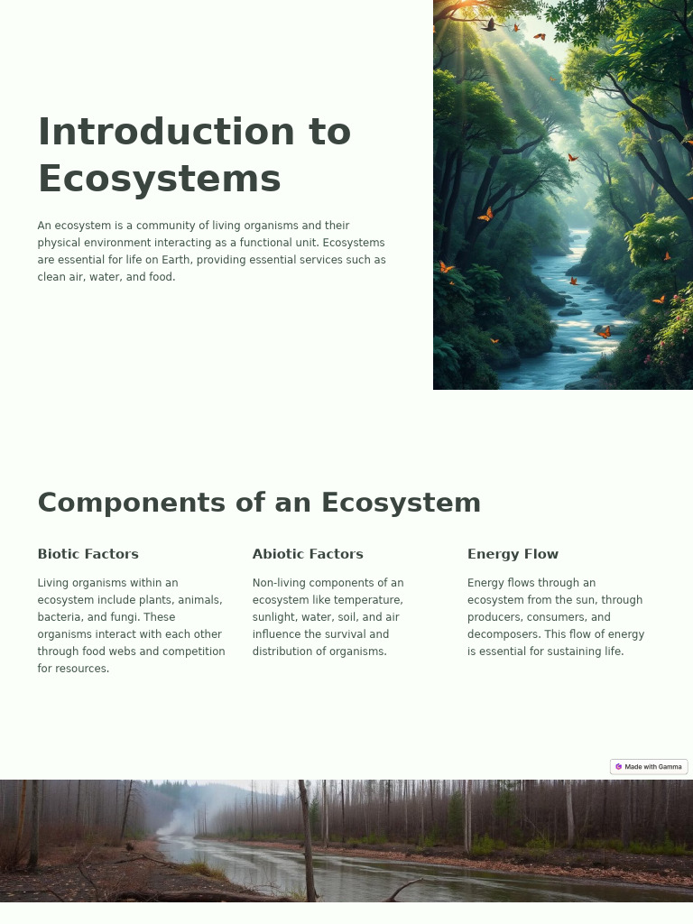 Introduction To Ecosystems | PDF
