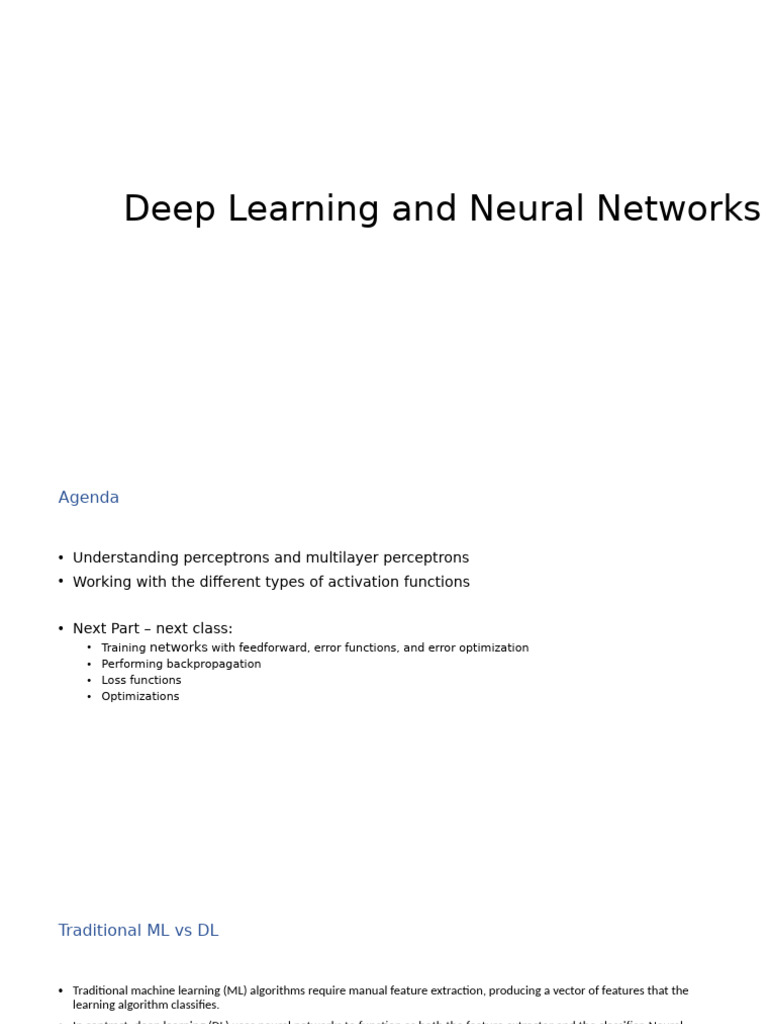 Deeplearning And Neuralnetworks Pdf 