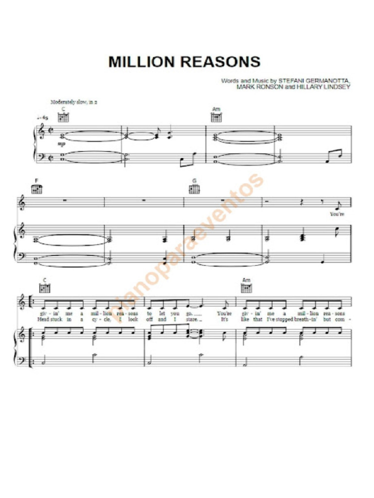 Million Reasons | PDF