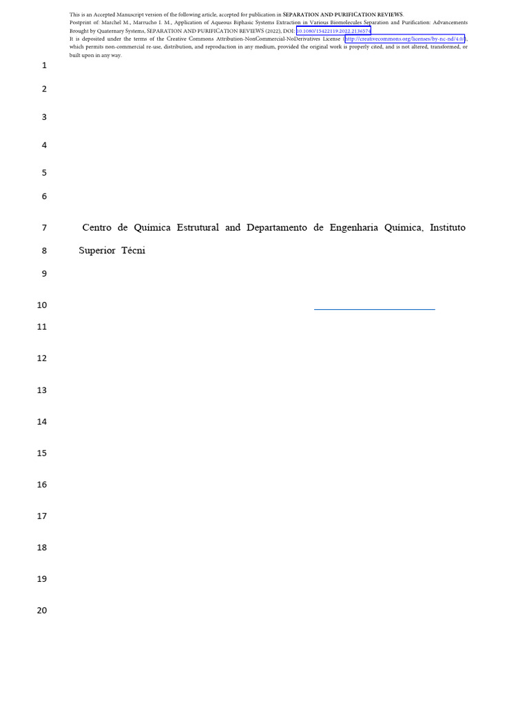 Application of Aqueous Biphasic Systems Extraction in Various ...