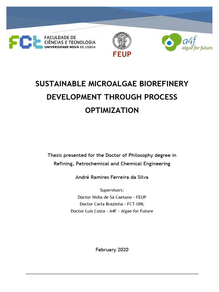 Sustainable Microalgae Biorefinery Development Through Process Optimization | PDF