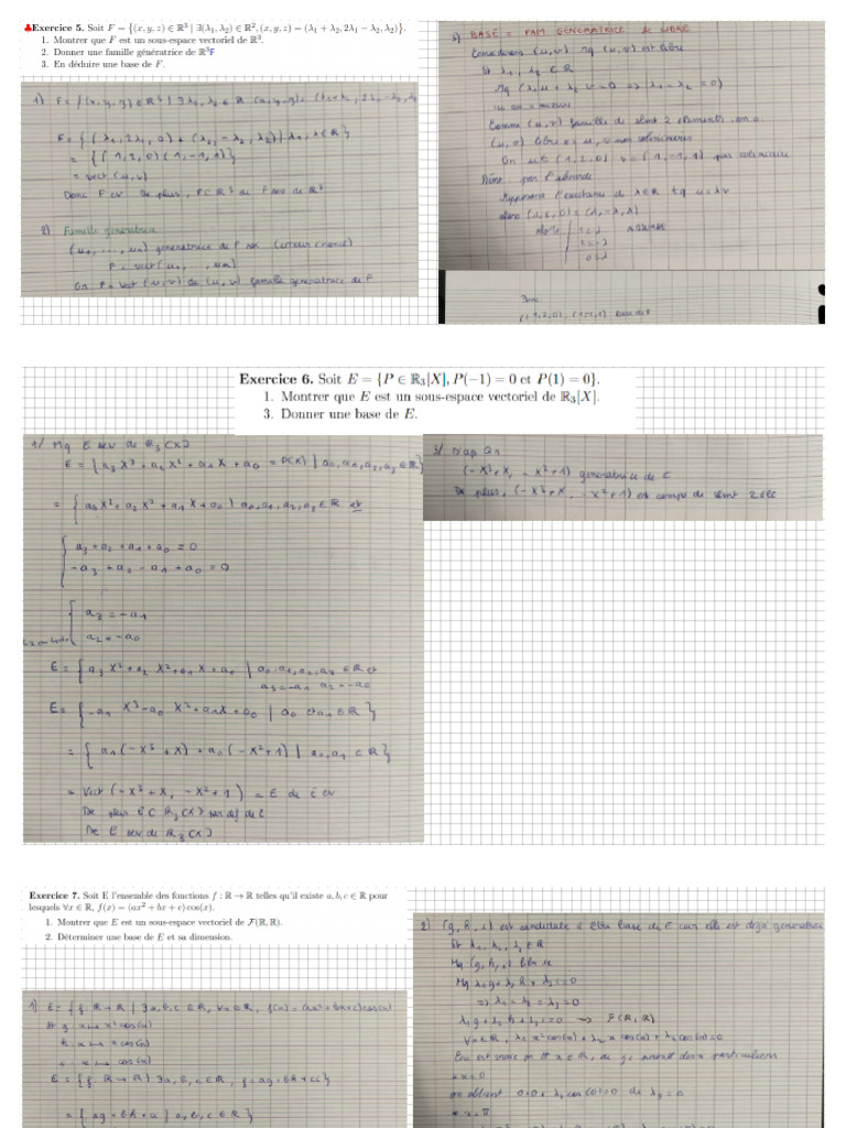 Corrections Feuille 3 Famille PDF | PDF