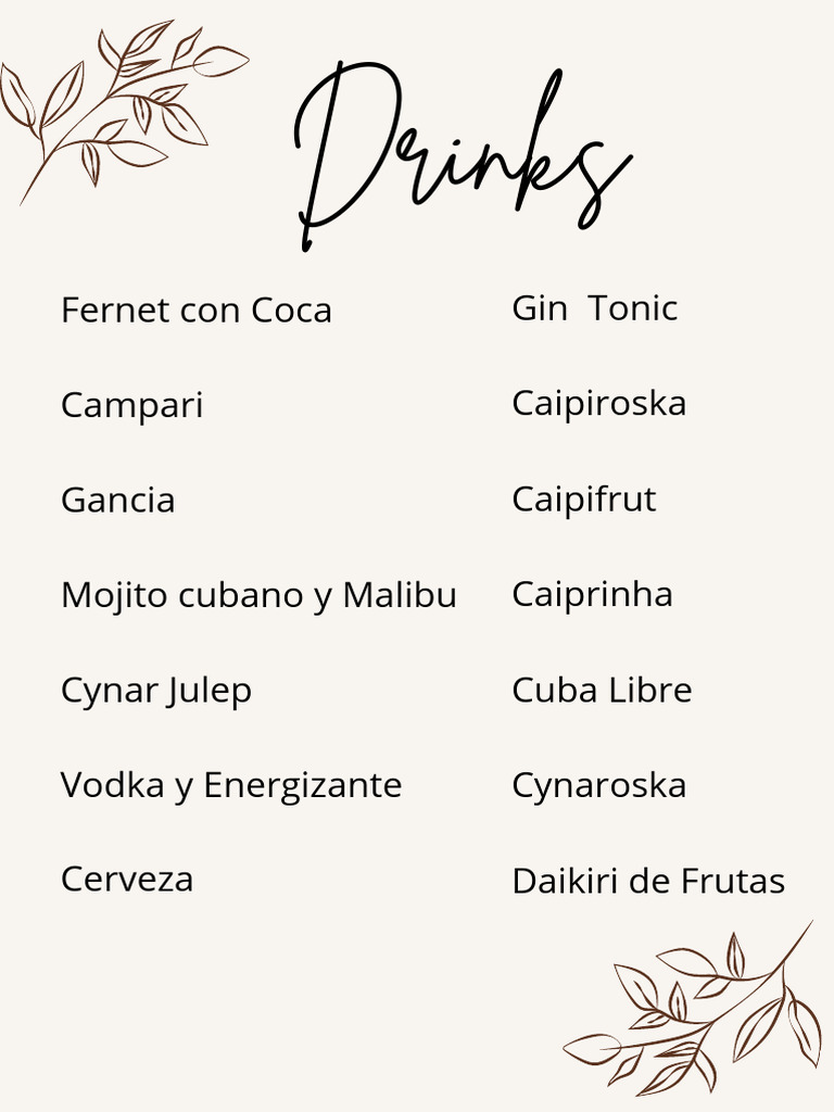 Drinks | PDF
