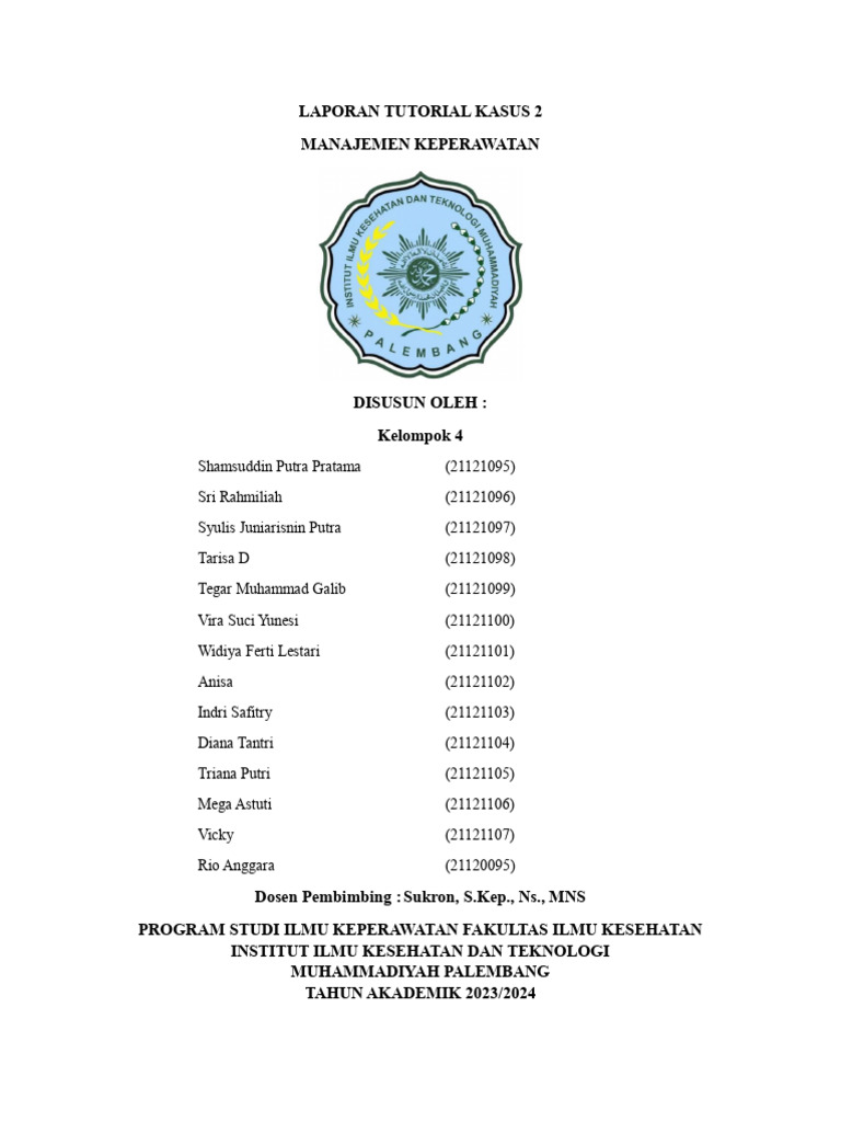 Laporan Tutorial Mankep Kasus 2 | PDF