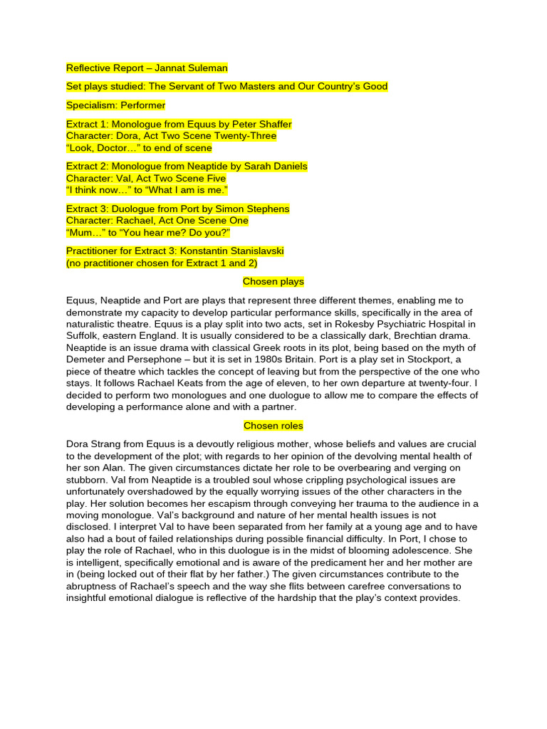 Reflective Report | PDF