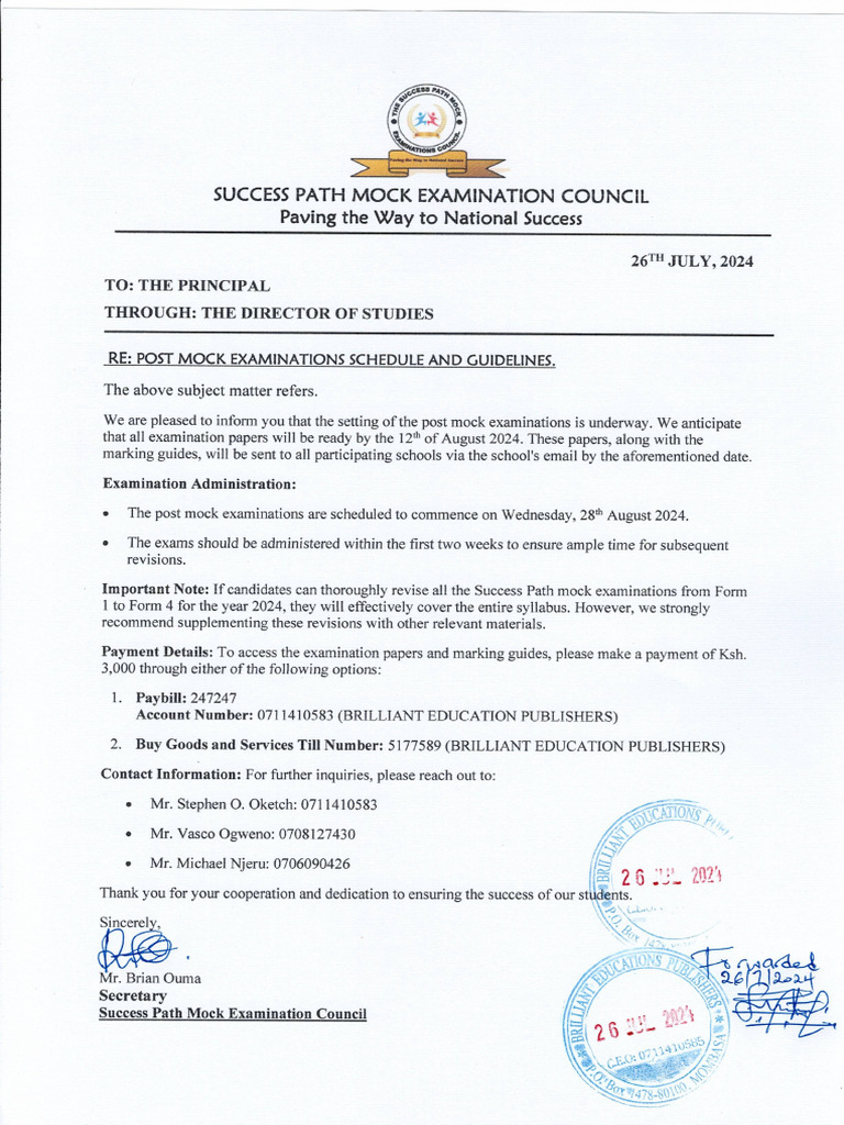 Success Path Post-Mock Letter | PDF