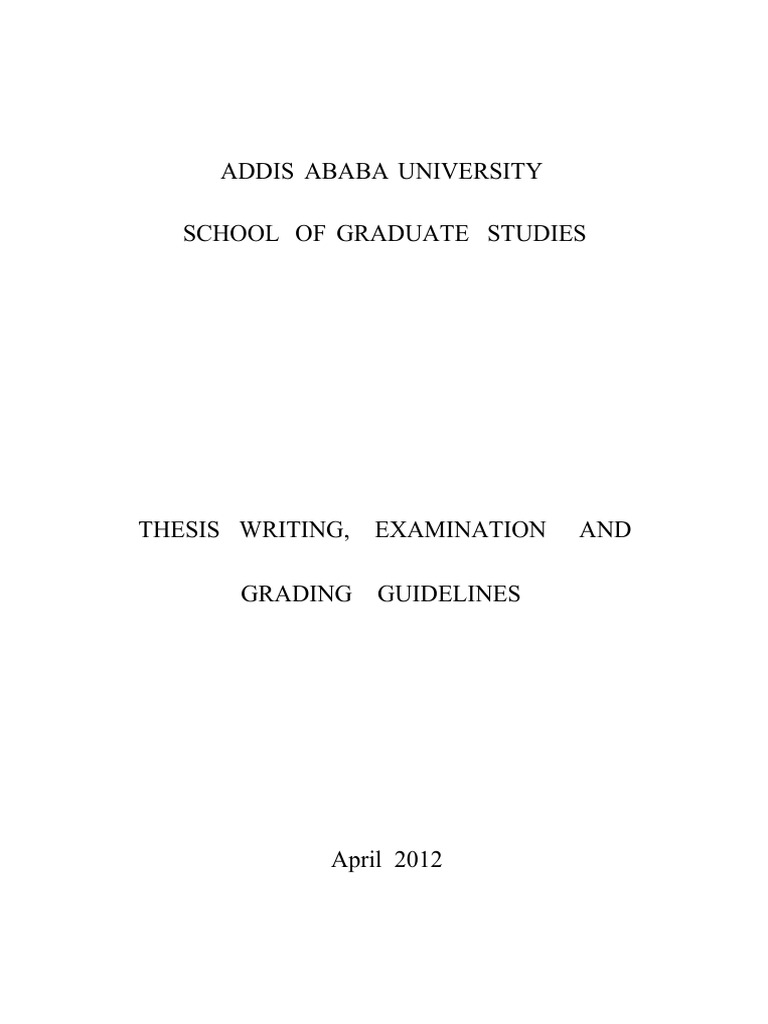 AAU Thesis Guidlines | PDF