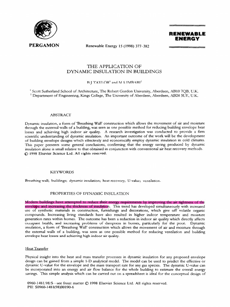 4 The Application of Dynamic Insulation in Buildings | PDF | Building ...