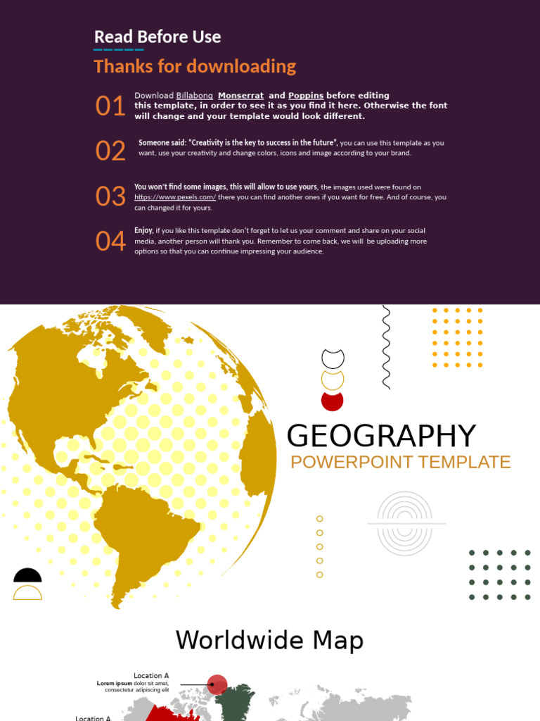 Geography Maps Powerpoint Templates | PDF
