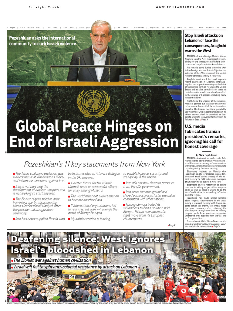 IRAN - Tehran Times 25 Sep 2024 | PDF
