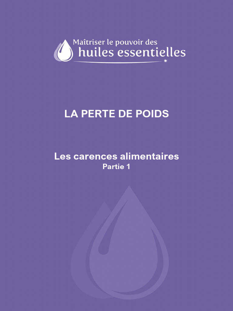 La Perte de Poids Les Carences Alimentaires | PDF