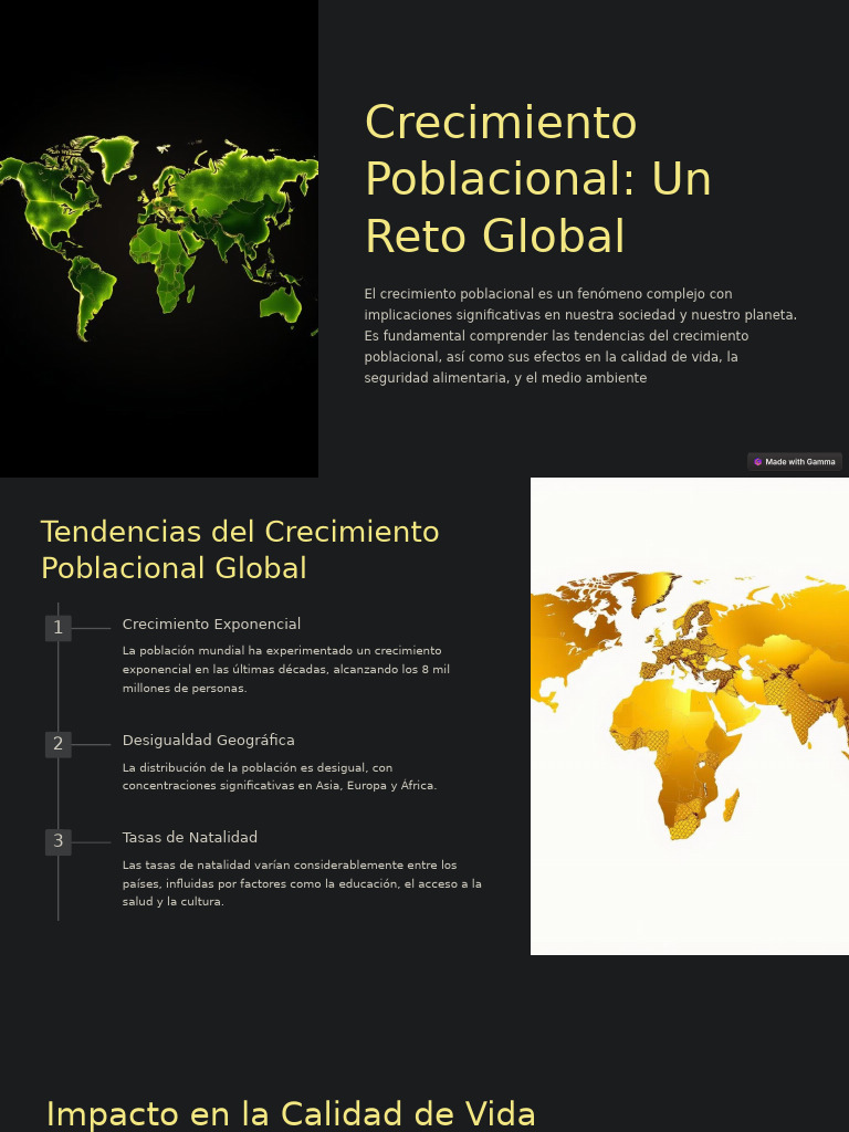 Crecimiento Poblacional Un Reto Global | PDF