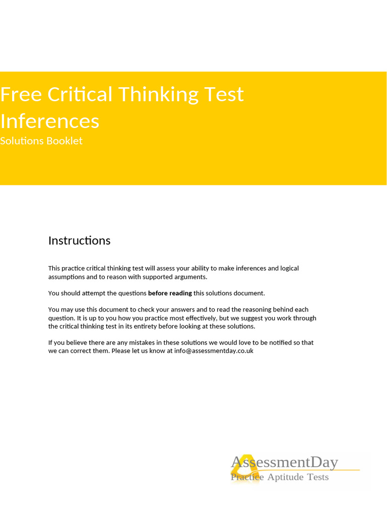 Inferences Solutions | PDF