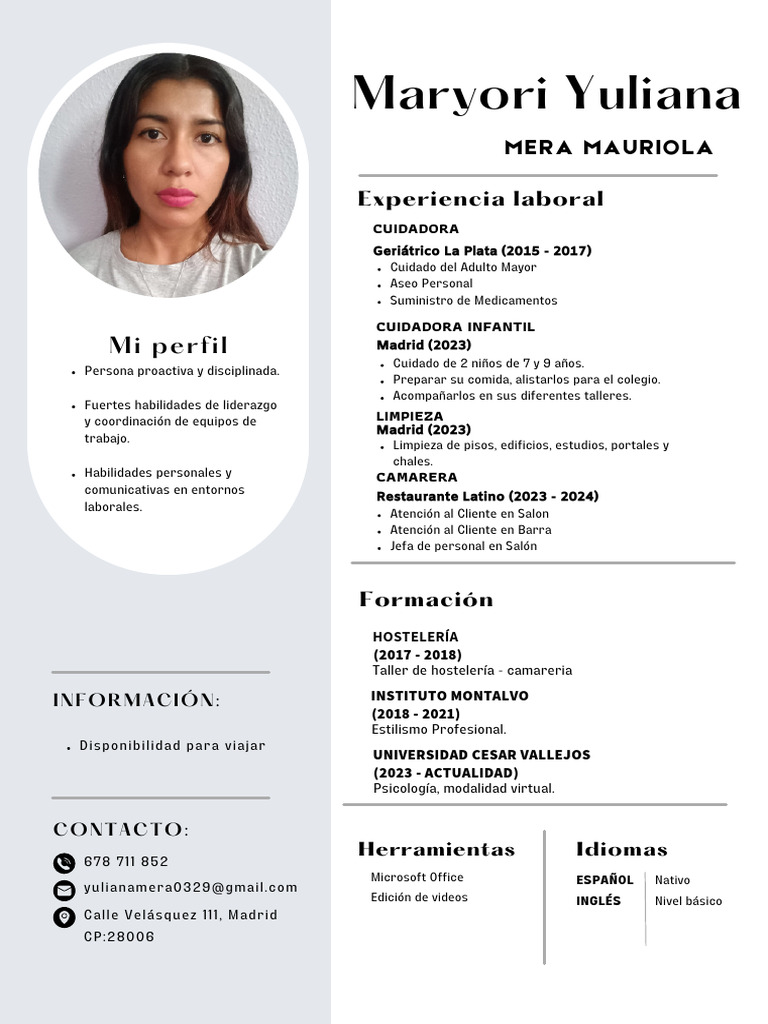CV. Maryori Mera | PDF