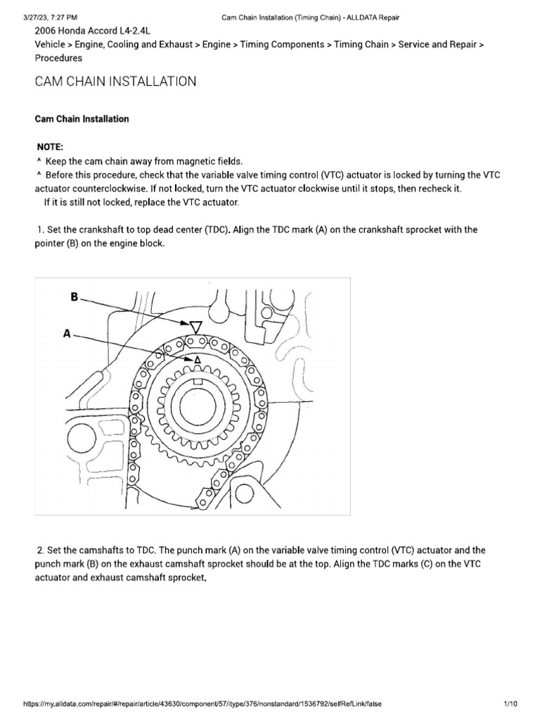 HONDA TIMING MARKS | PDF