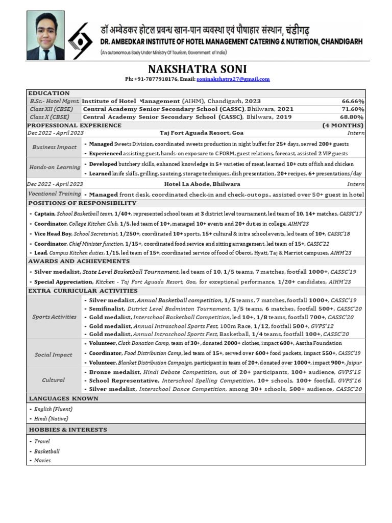 Nakshatra Soni Resume | PDF