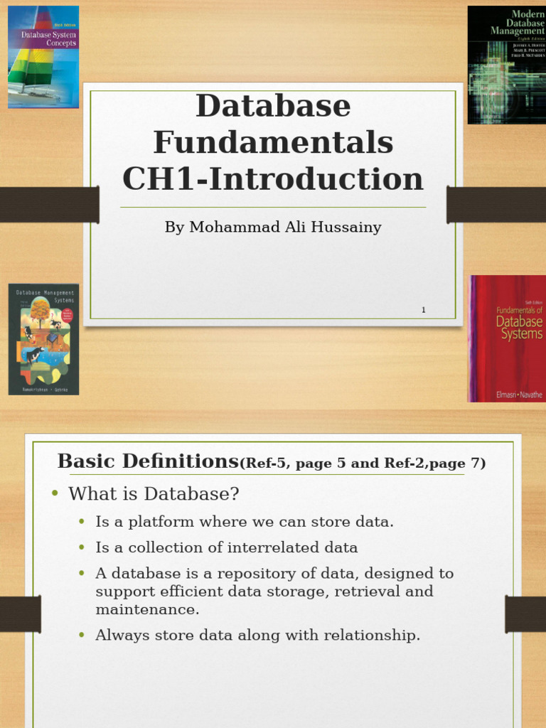 CH1-introduction To Database | PDF