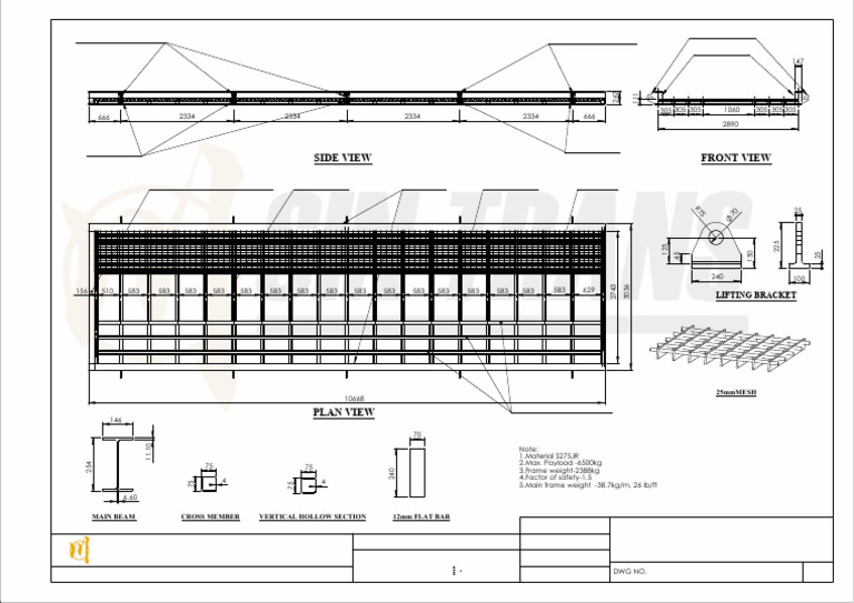 Bus Lifting Platform Drawing Update | PDF