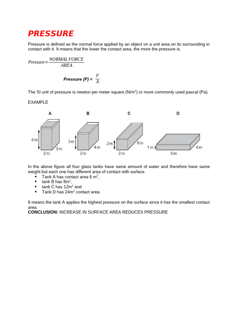 Pressure Notes | PDF