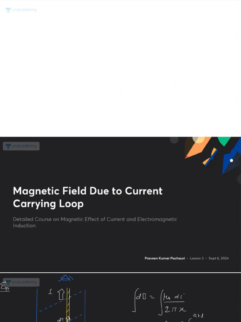 Magnetic Field Due To Current Carrying Loop With Anno | PDF