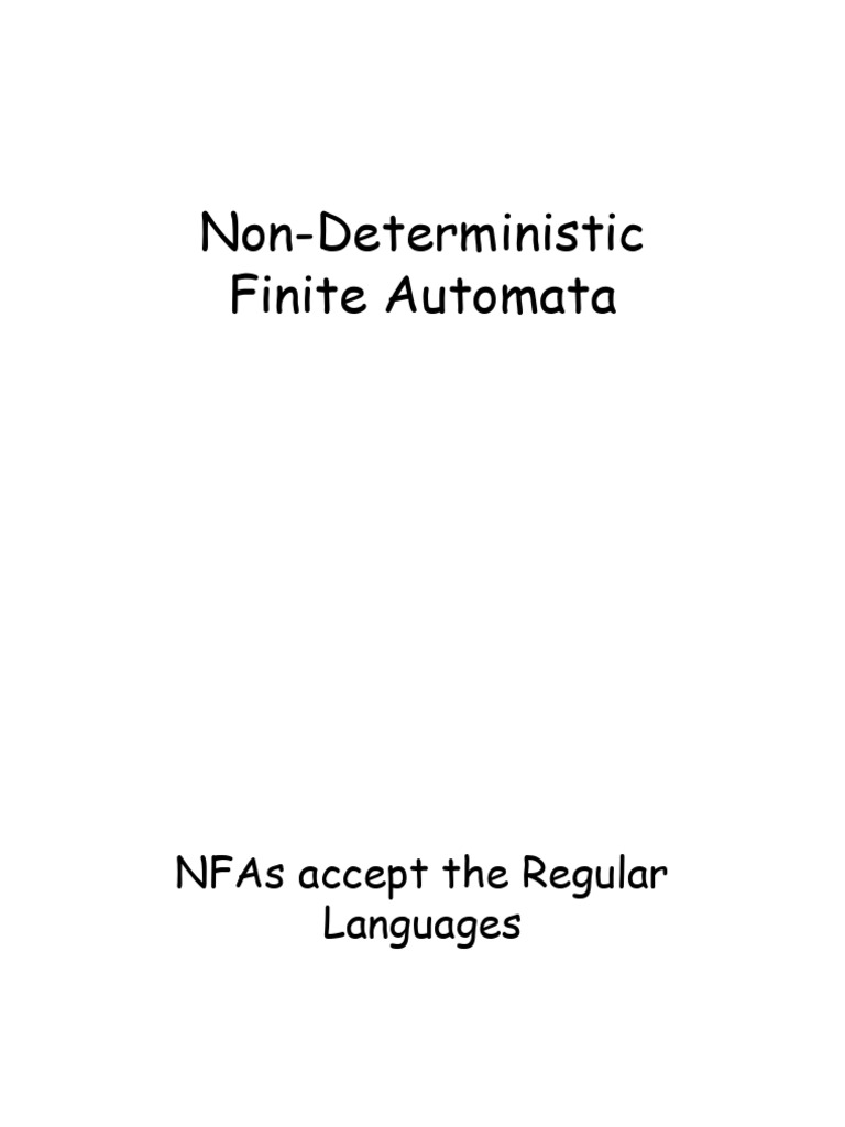 Lect-4 NonDeterministic Finite Automata | PDF