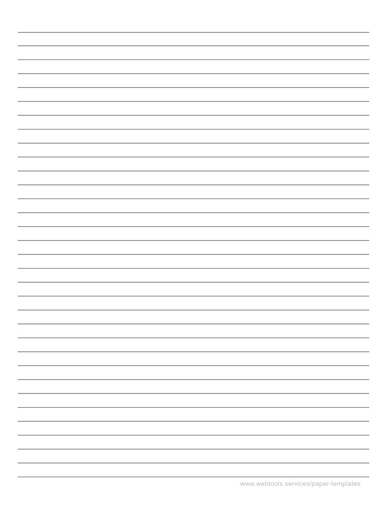 Printable Hindi Notebook Page With Black Lines-A4 With 0.375 Inch ...