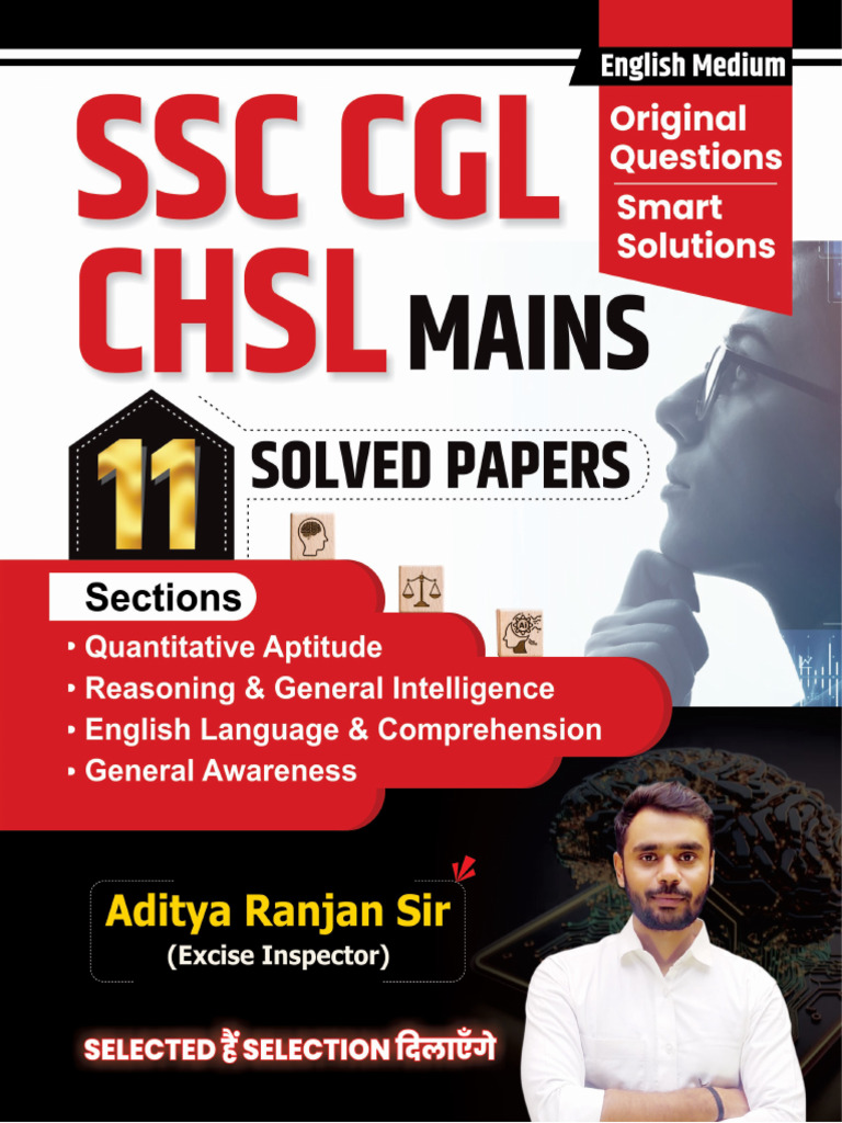 11 Solved Paper CGL, CHSL Mains (English) Sample PDF | PDF