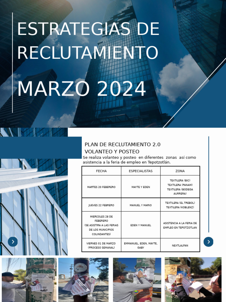 Presentación Estrategias de Reclutamiento Marzo 2024 | PDF