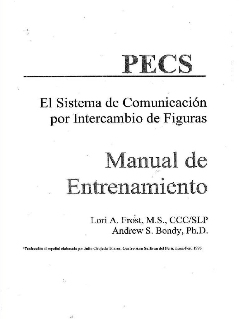 Manual de Entrenamiento PECS | PDF